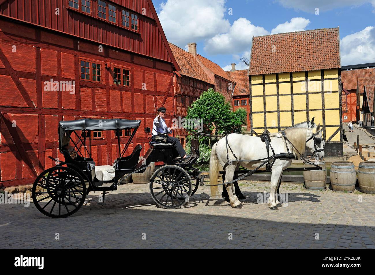 Den Gamle By or The Old Town, open air town museum that consists of 75 ...