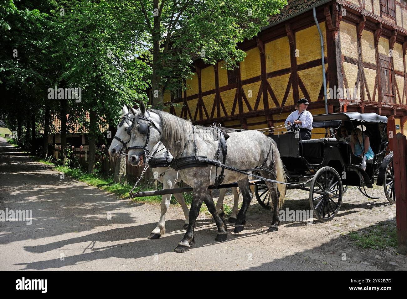 Den Gamle By or The Old Town, open air town museum that consists of 75 ...