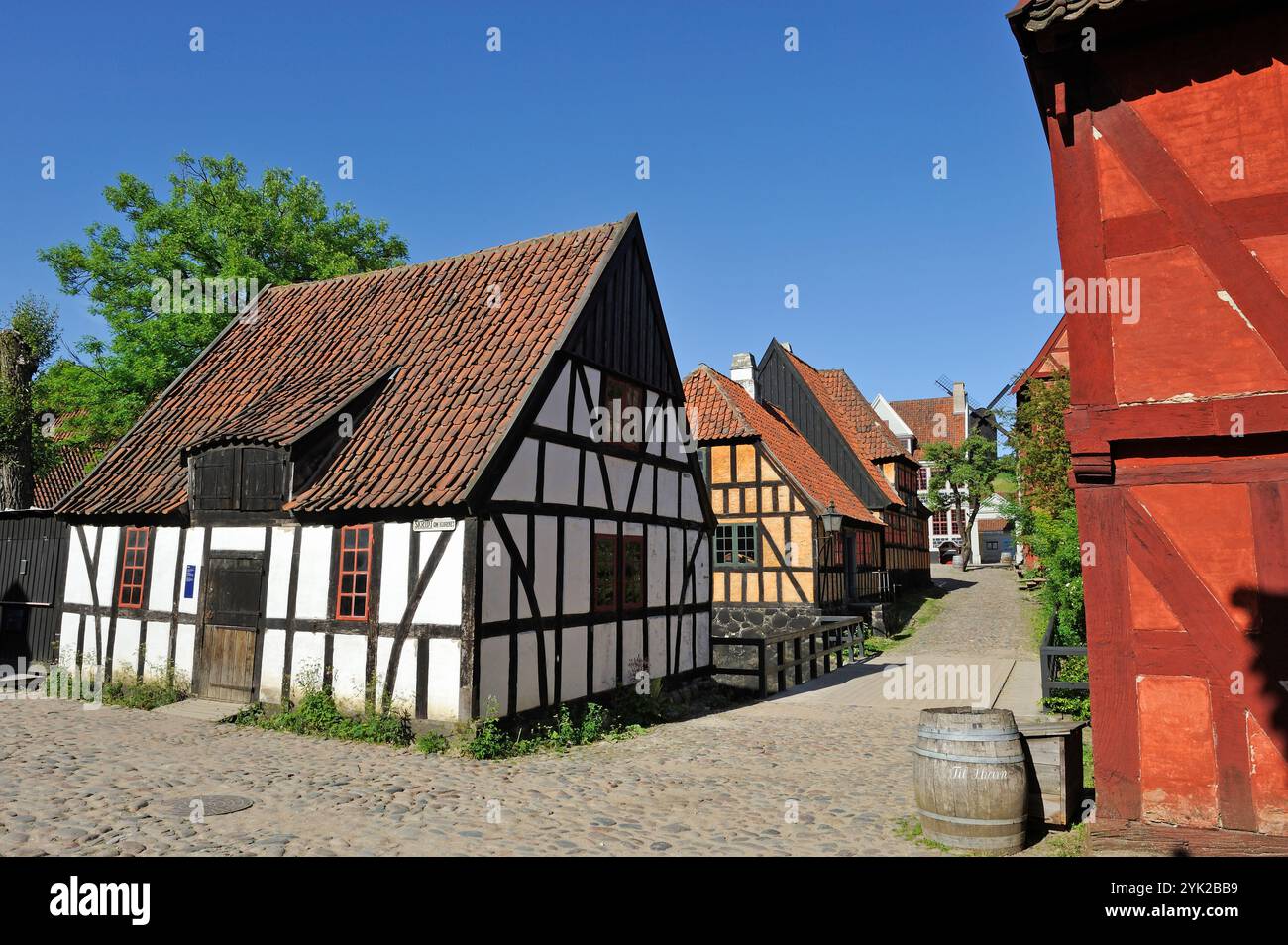 Den Gamle By or The Old Town, open air town museum that consists of 75 ...