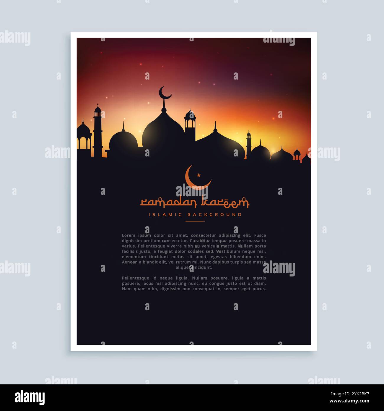 ramadan kareem flyer poster template Stock Vector Image & Art - Alamy