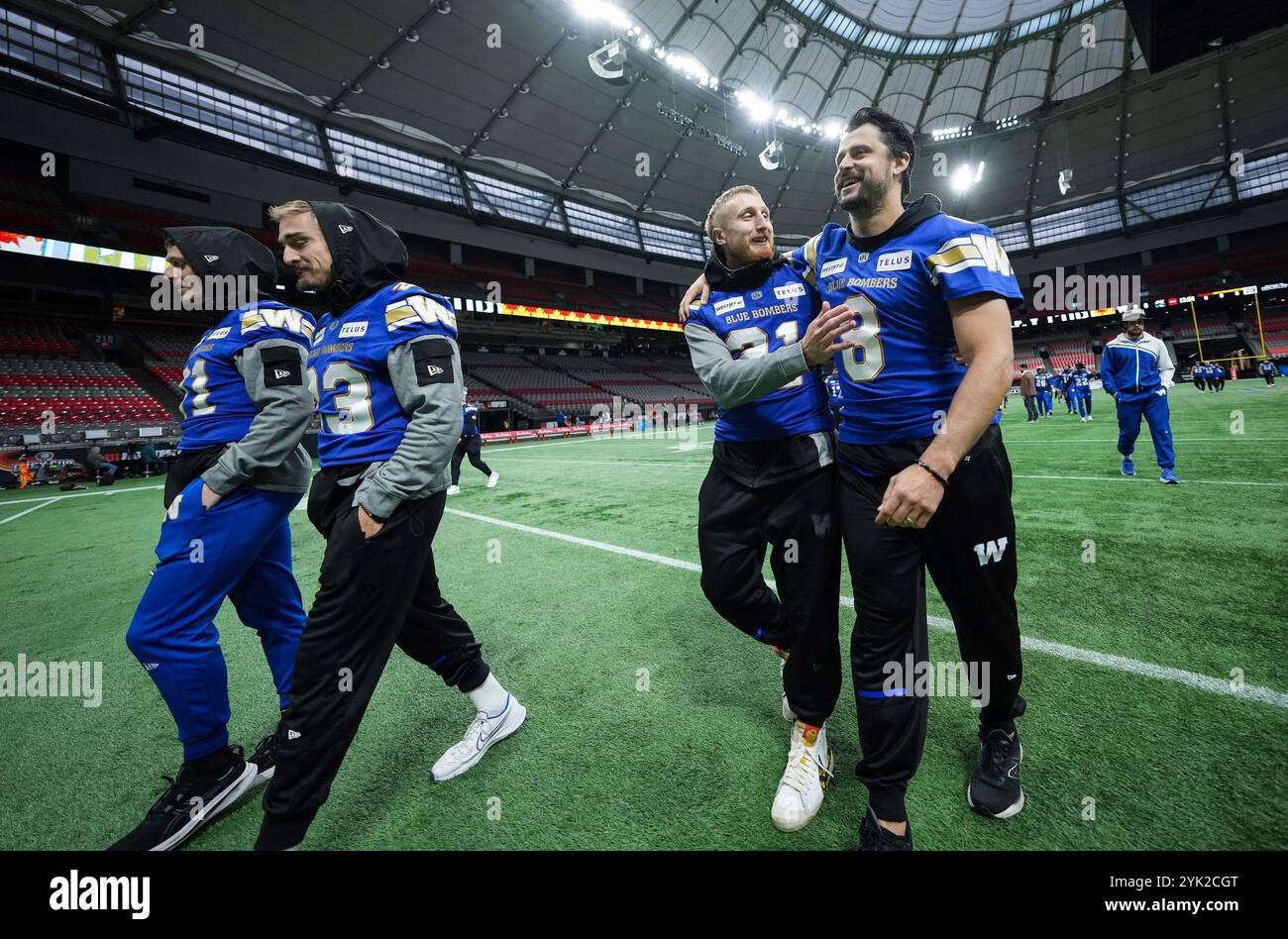 Winnipeg Blue Bombers quarterback Zach Collaros, right, and Nick ...