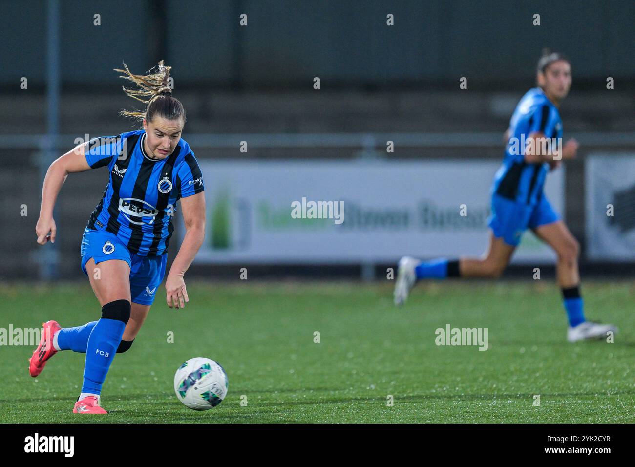 Davinia Vanmechelen (25) of Club YLA pictured during a female soccer game between Club Brugge ...