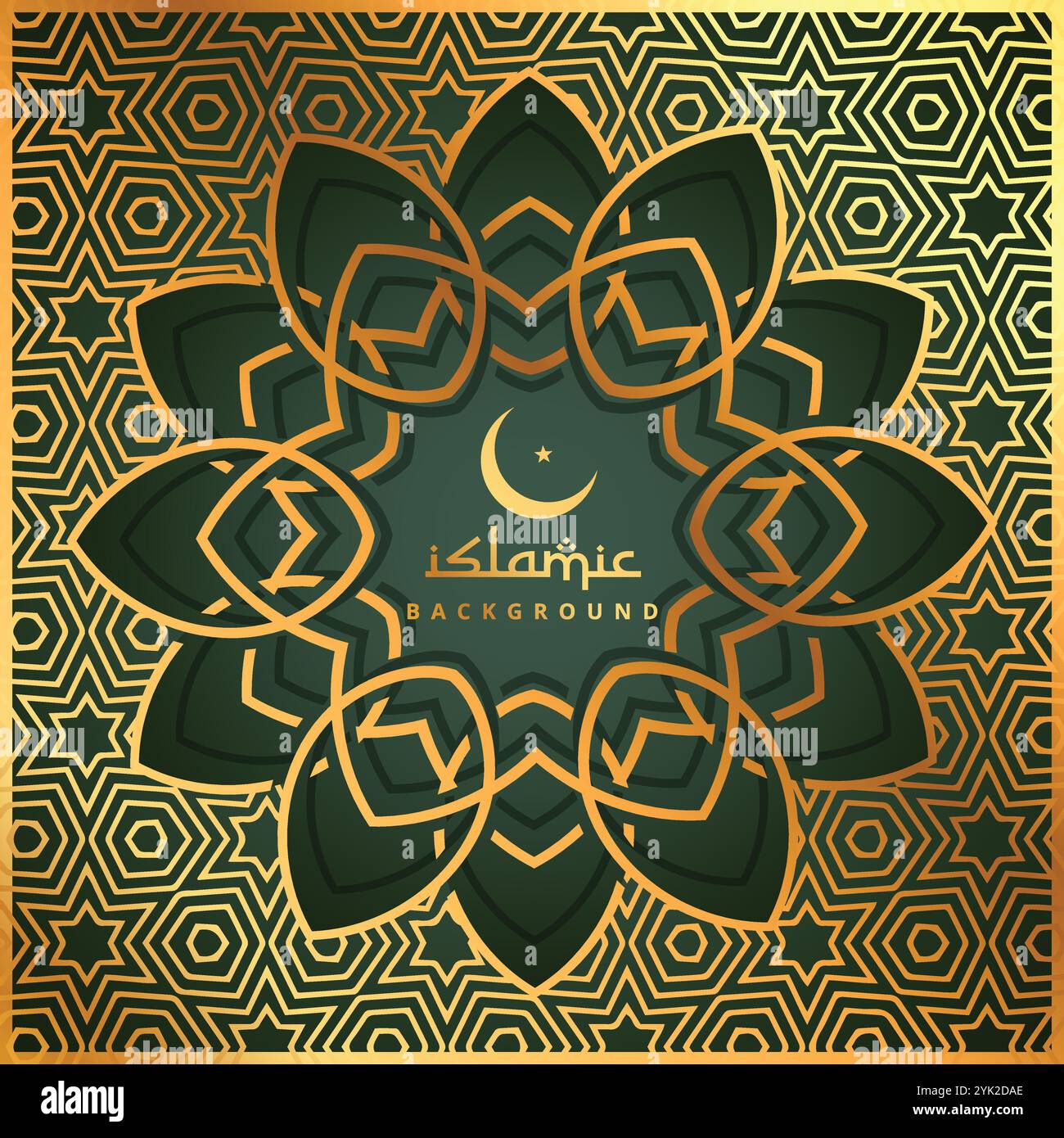 islamic shape background with golden pattern Stock Vector Image & Art ...