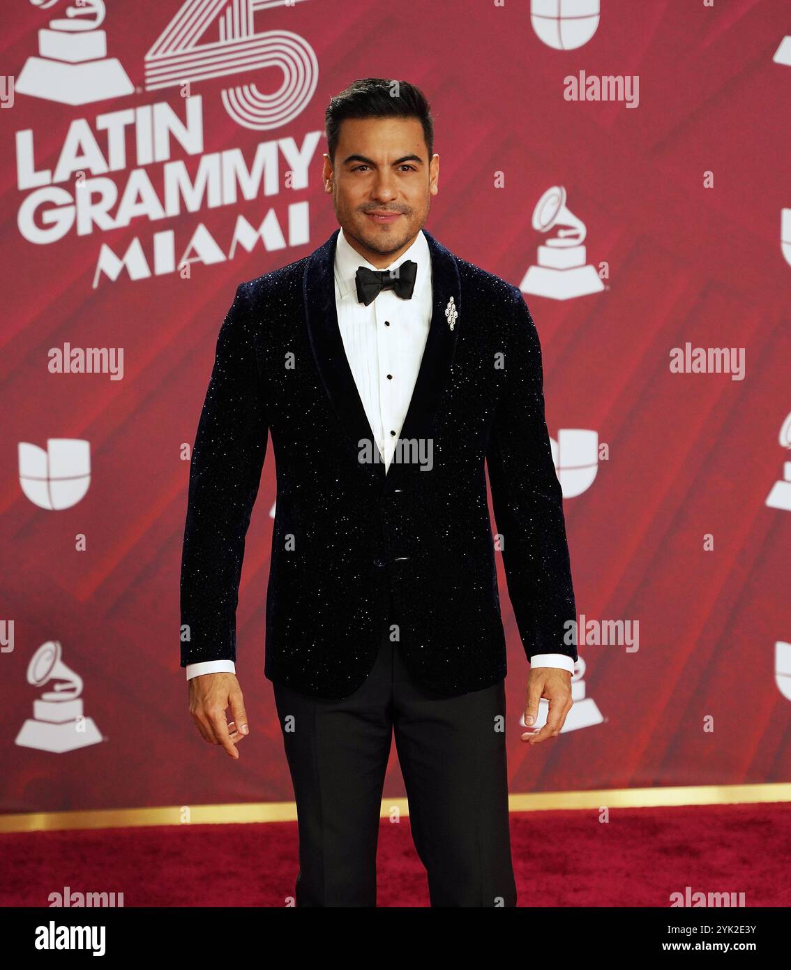 Miami, USA. 15th Oct, 2024. Carlos Rivera attends the 25th Annual Latin GRAMMY Awards at Kaseya ...