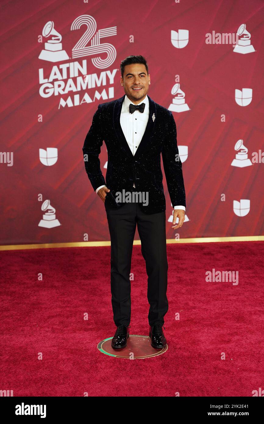 Miami, USA. 15th Oct, 2024. Carlos Rivera attends the 25th Annual Latin GRAMMY Awards at Kaseya ...