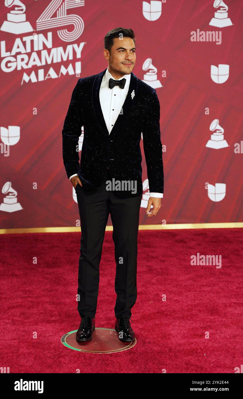 Miami, USA. 15th Oct, 2024. Carlos Rivera attends the 25th Annual Latin GRAMMY Awards at Kaseya ...