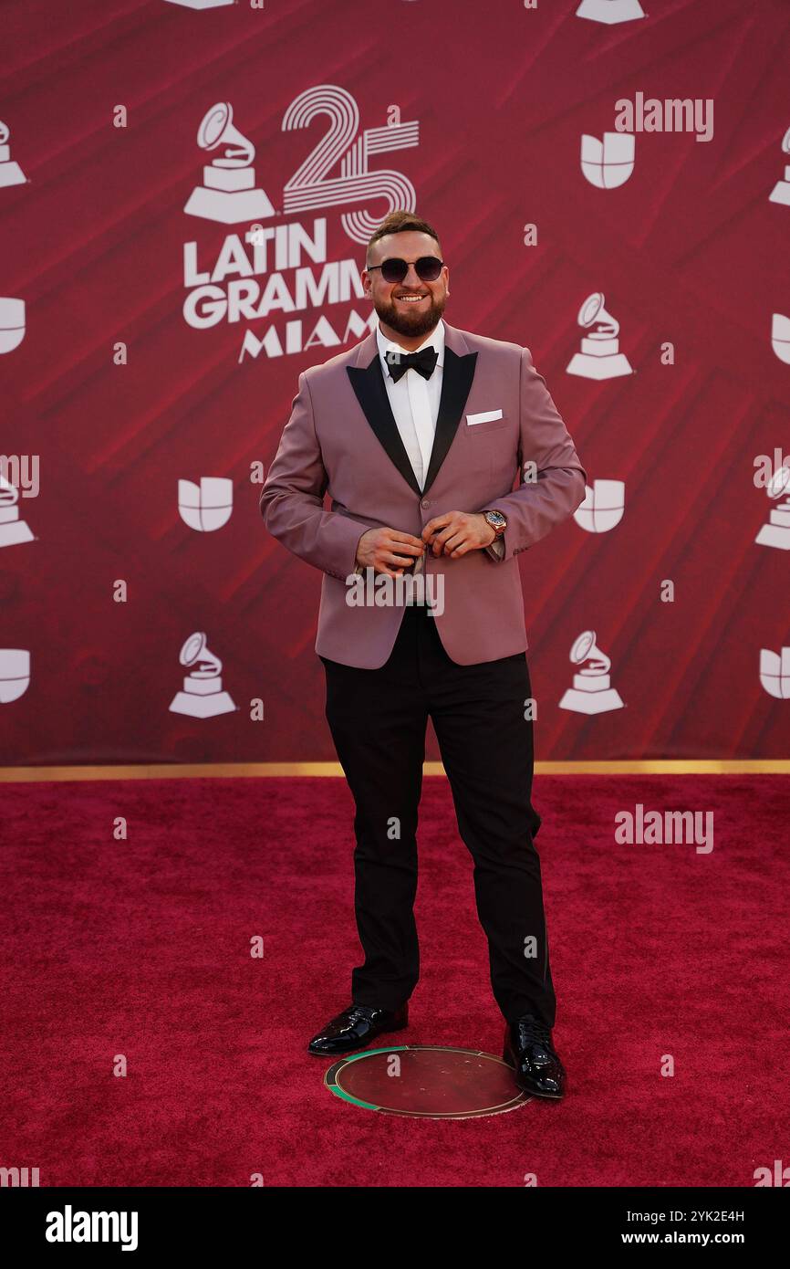 Miami, USA. 15th Oct, 2024. Carlos Hernandez attends the 25th Annual Latin GRAMMY Awards at ...