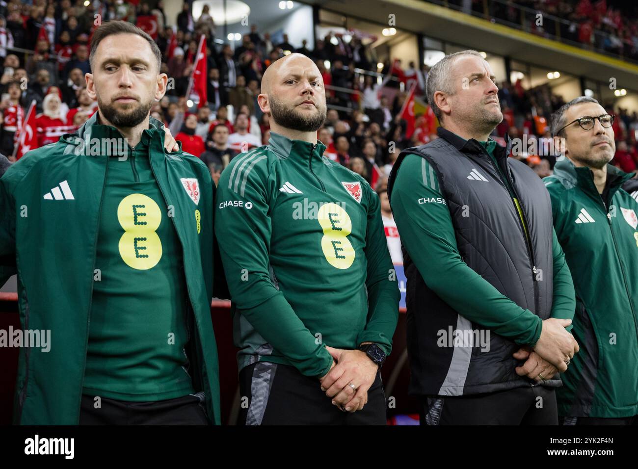 KAYSERI, Turkey. 16th Nov, 2024. Wales' Assistant Coach Andrew Crofts ...
