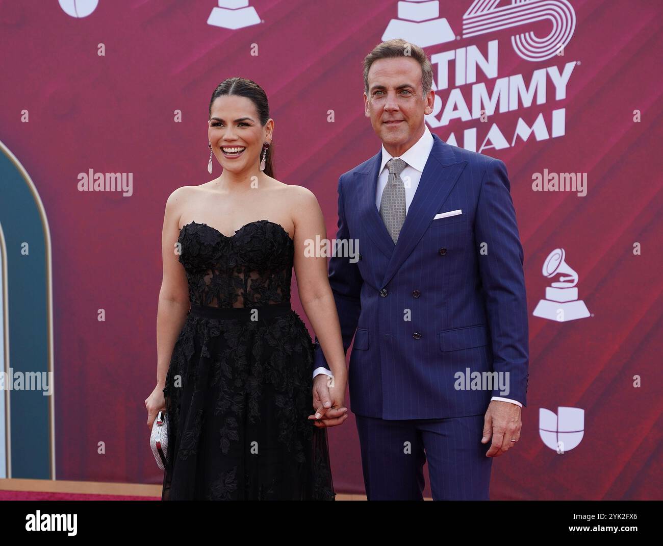 Miami, USA. 15th Oct, 2024. Karina Banda, Carlos Ponce attends the 25th Annual Latin GRAMMY ...