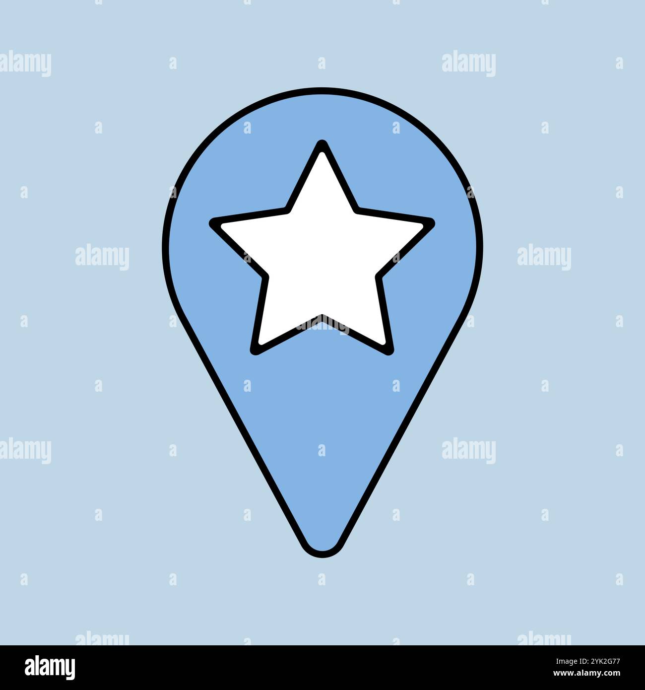 Star favorite pin map icon. Map pointer. Map markers. Navigation sign ...