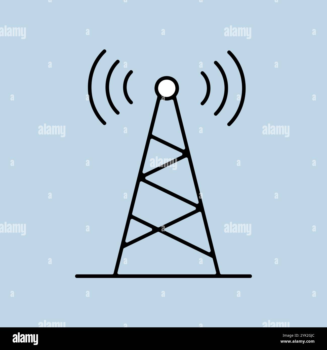 Communication antenna vector icon. Navigation sign. Graph symbol for ...