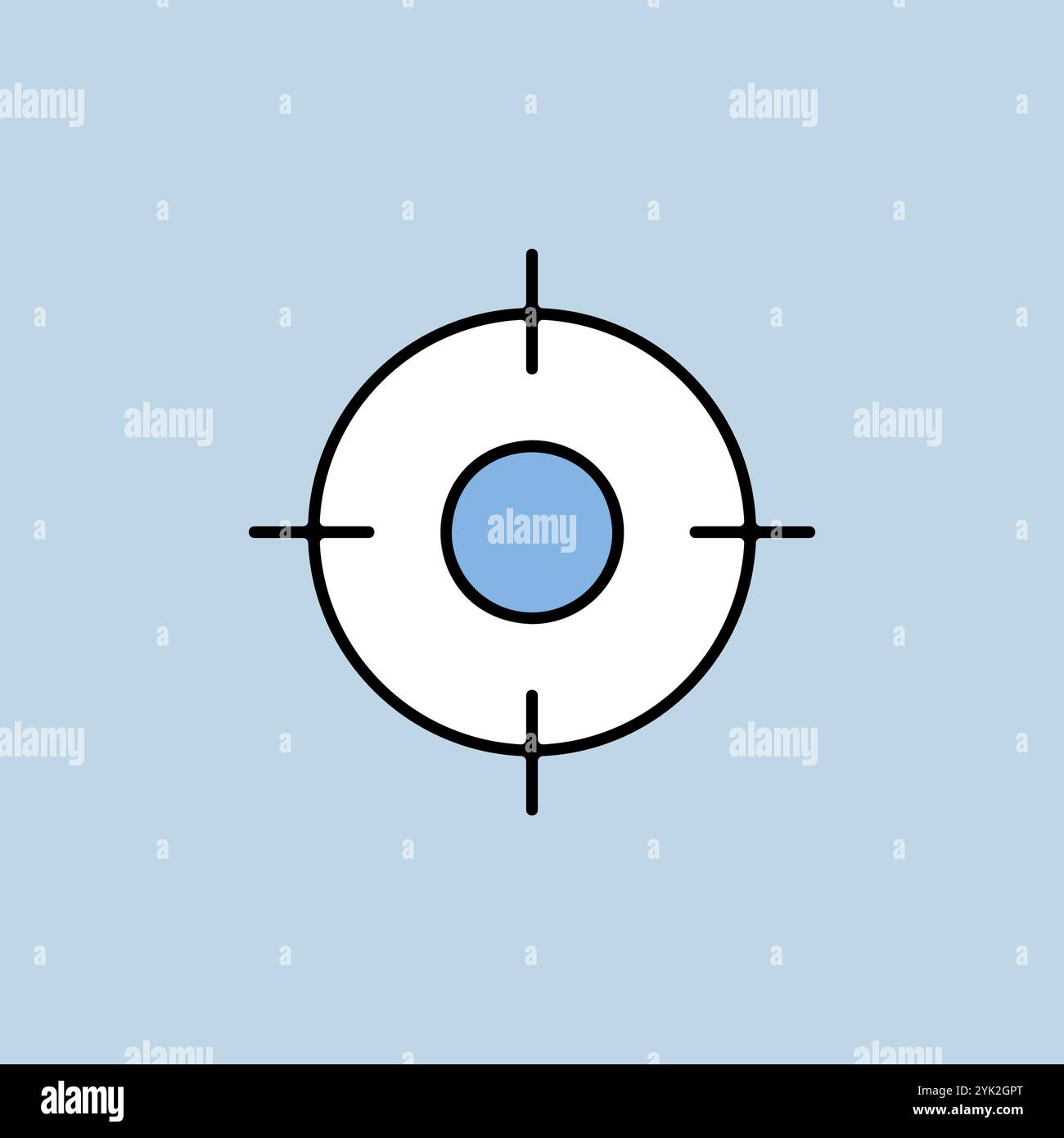 Crosshairs target destination vector isolated icon. Navigation sign ...
