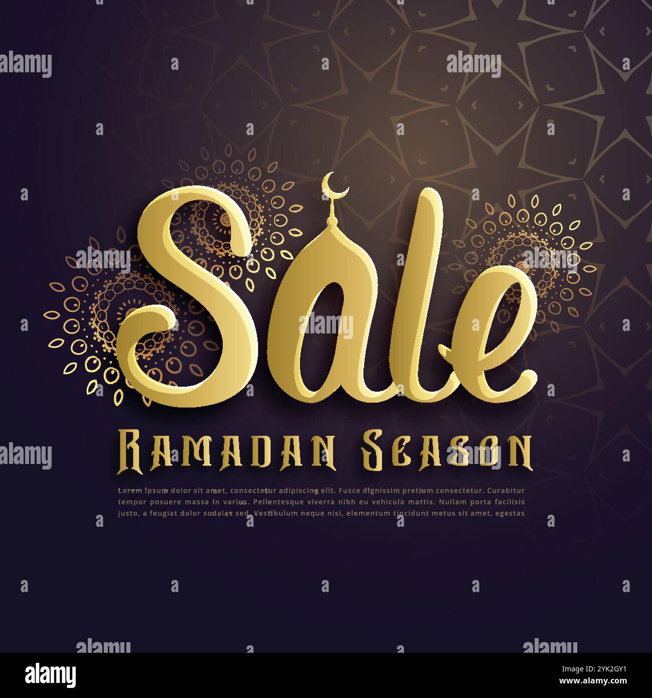 ramadan season sale poster design in islamic style Stock Vector Image ...