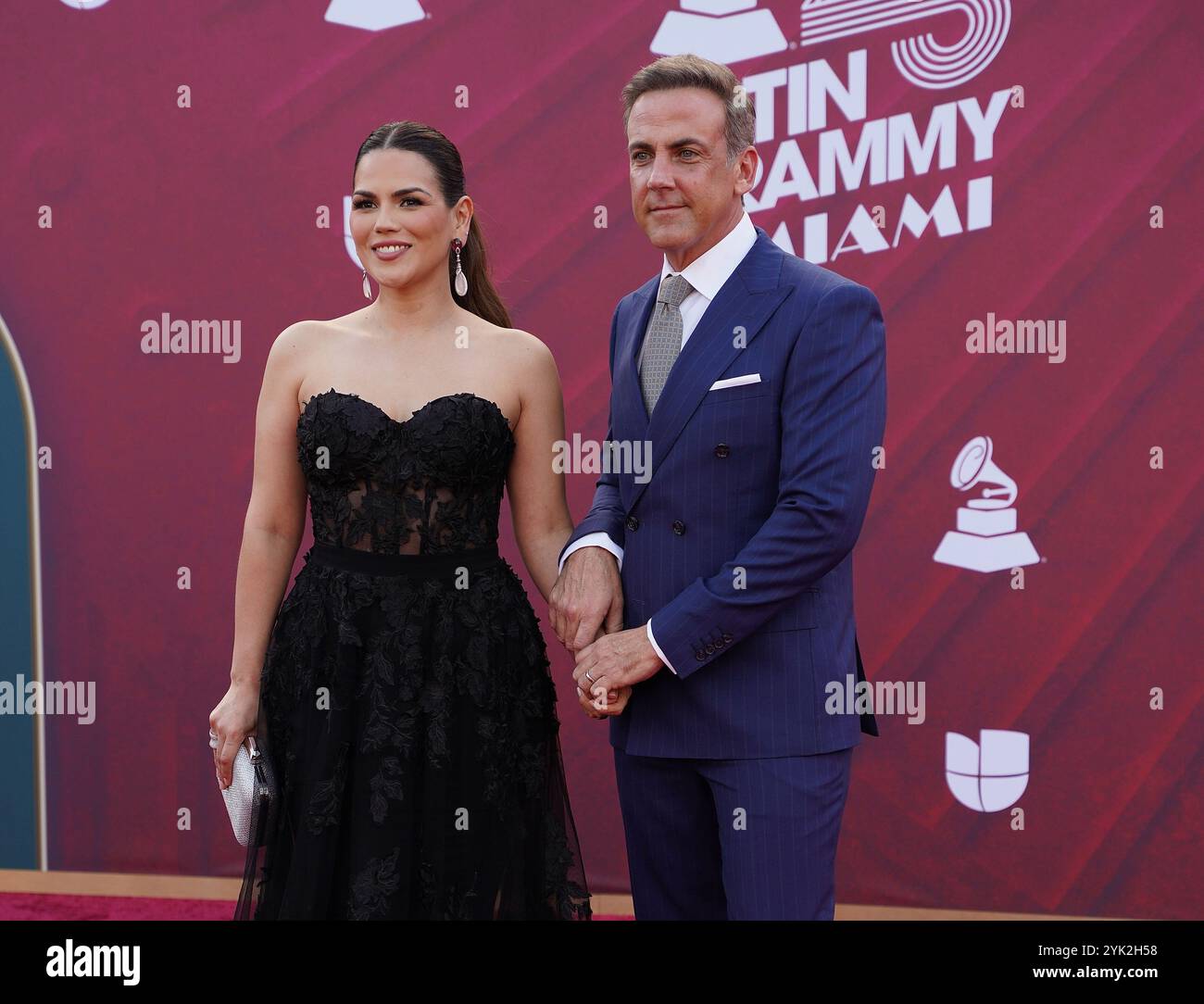 Miami, USA. 15th Oct, 2024. Karina Banda, Carlos Ponce attends the 25th Annual Latin GRAMMY ...