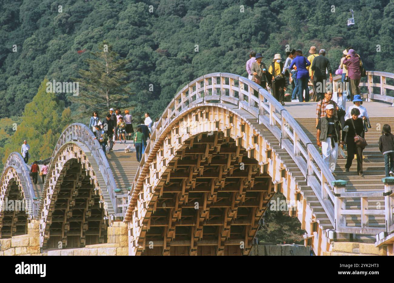 Five arched woden Kintai-Kyo (Brocade sash) Bridge (17th Century ...