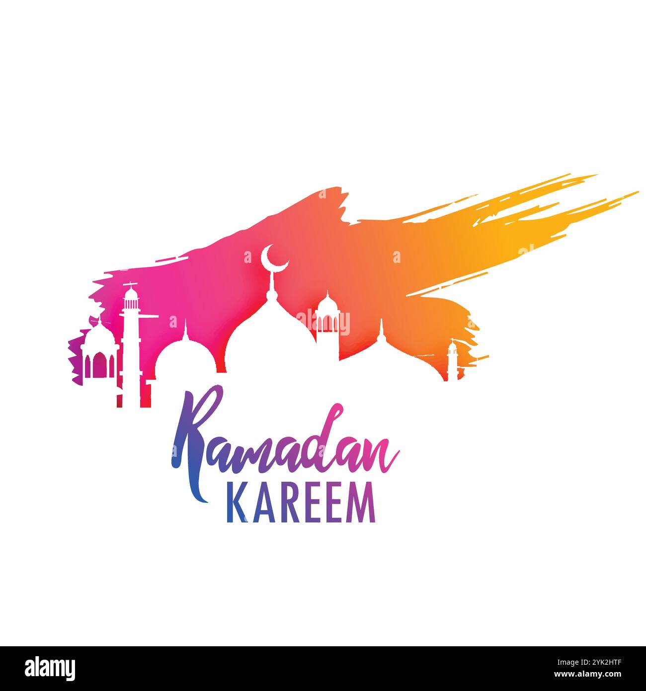 ramadan kareem design with colorful paint splash Stock Vector Image ...