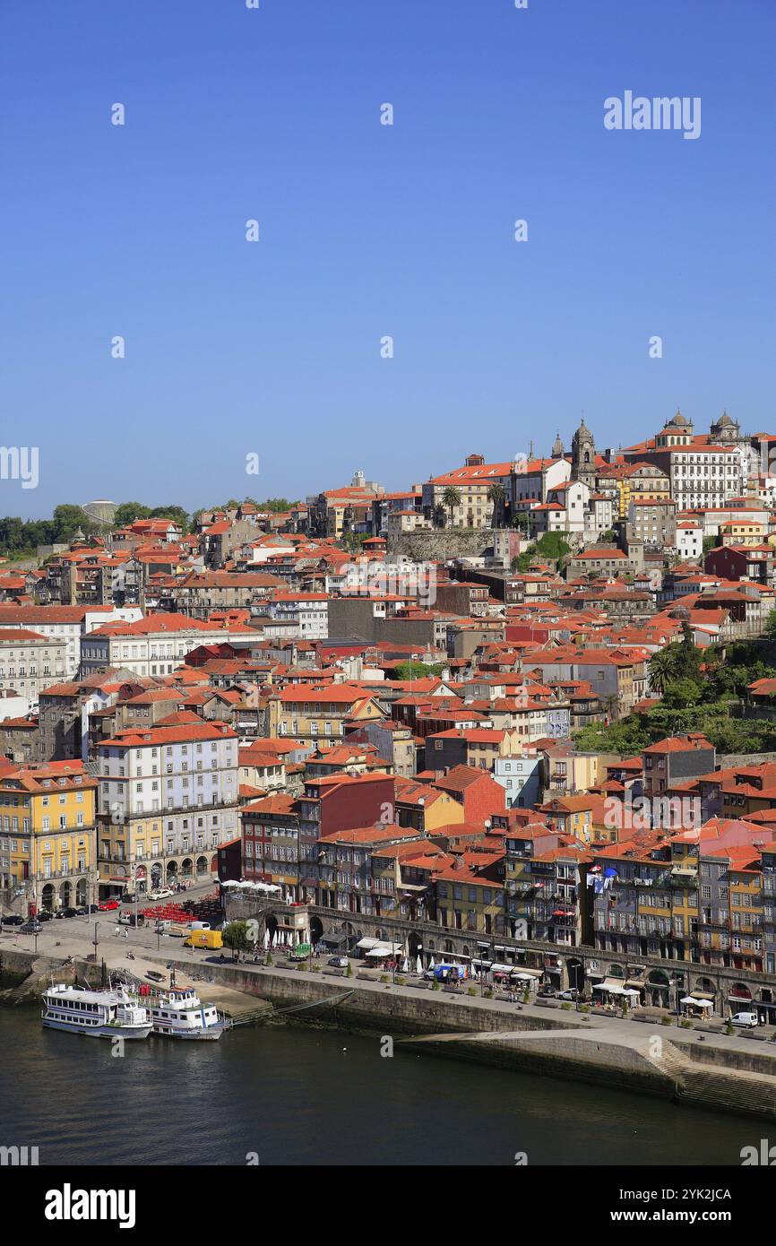 Portugal, Douro, Porto, general aerial view, Douro river Stock Photo ...