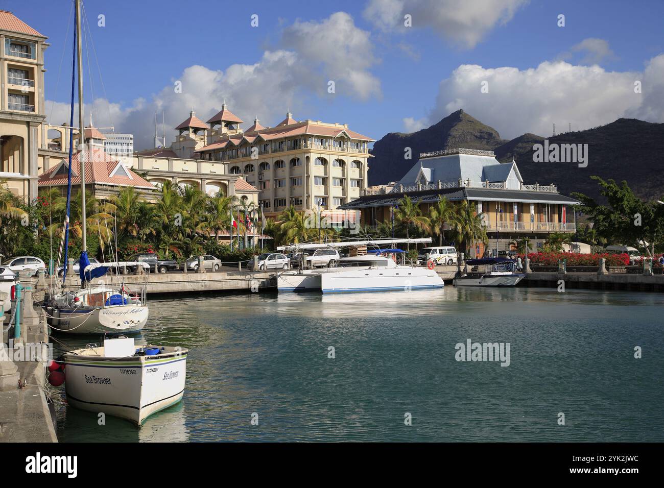 Mauritius, Port Louis, Le Caudan Waterfront, harbour Stock Photo - Alamy