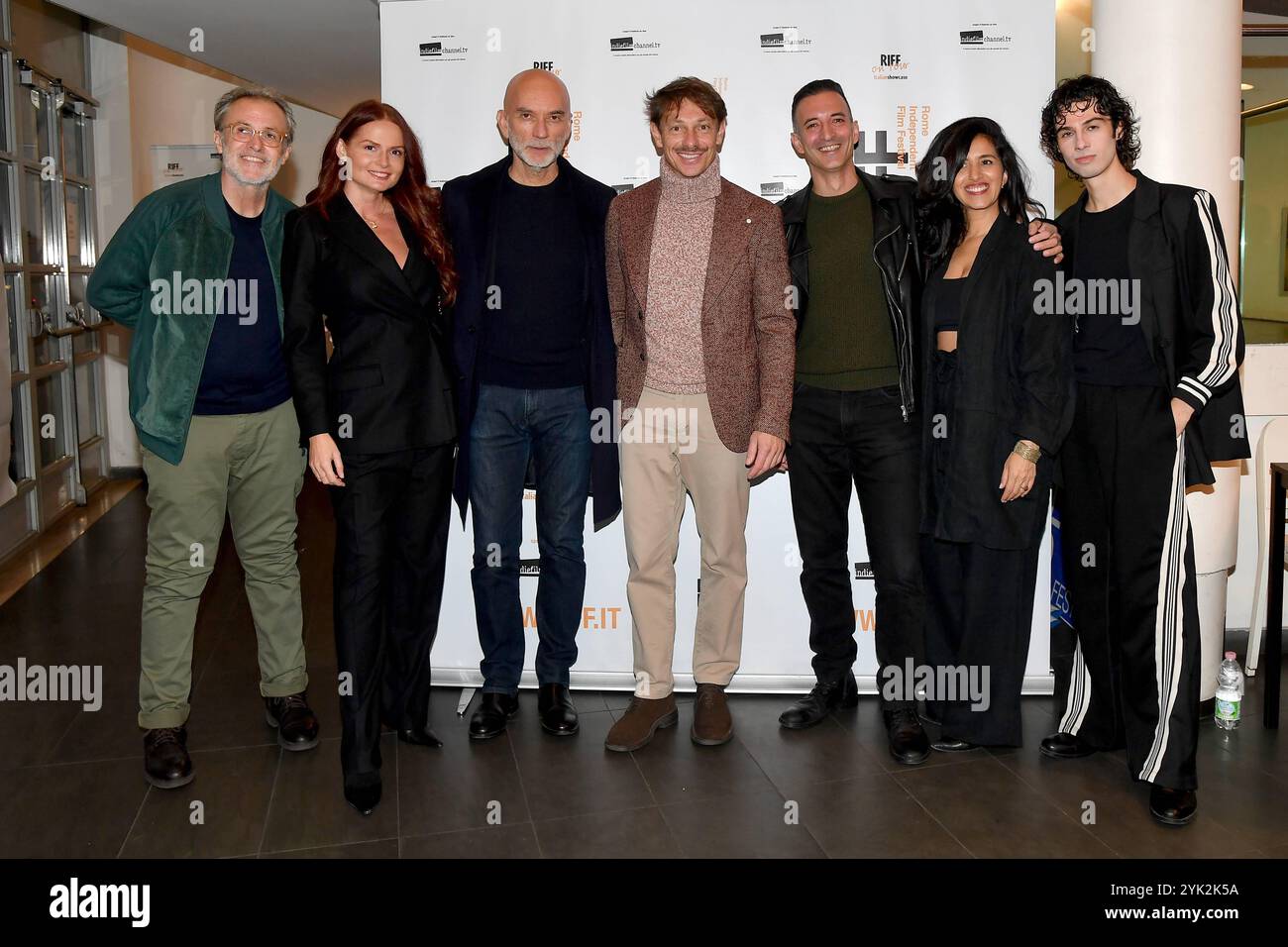 Rome: Cinema Aquila. Photocall film Settimo grado. In the photo ...