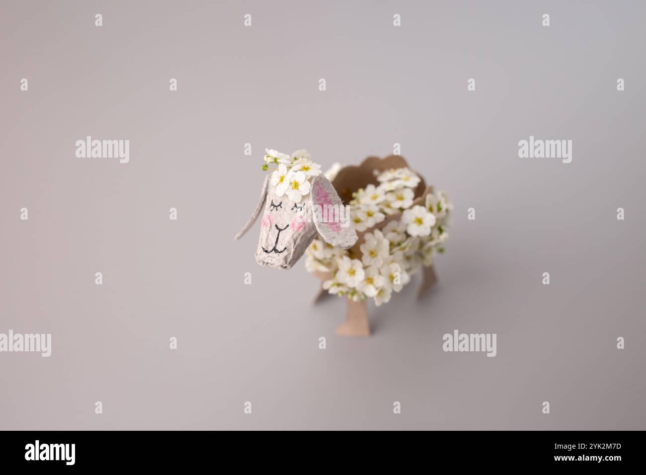 DIY summer paper craft for kids, how to make an sheep, homemade ...