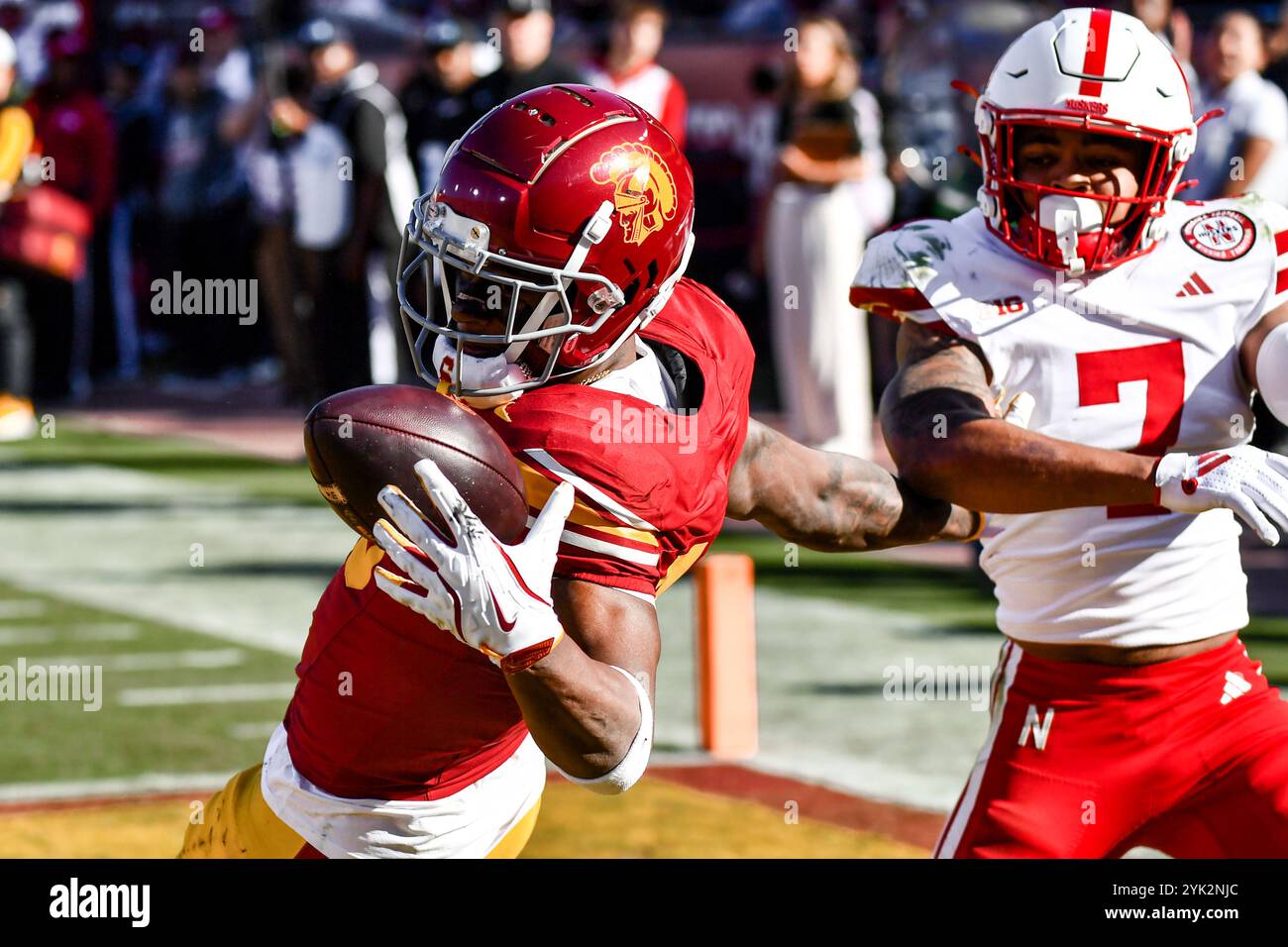 Los Angeles, CA. 16th Nov, 2024. USC Trojans wide receiver Kyron Hudson ...