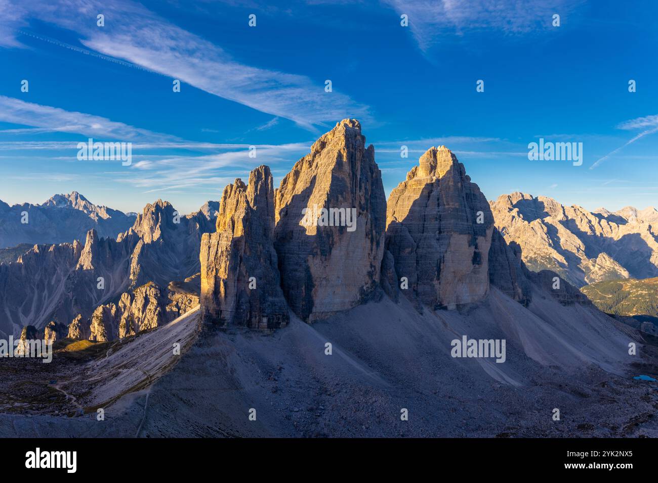 Tre Cime di Lavaredo in the Dolomites popular mountain group known for ...