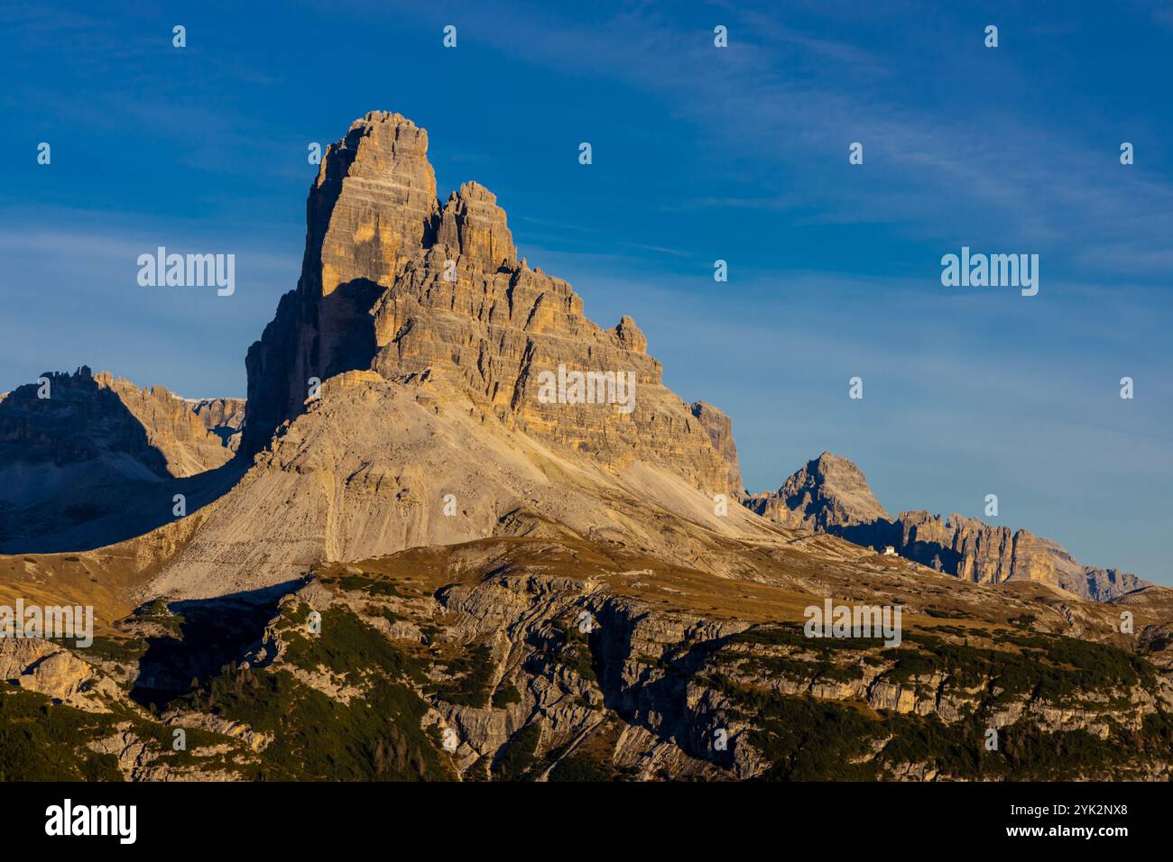 Tre Cime di Lavaredo in the Dolomites popular mountain group known for ...