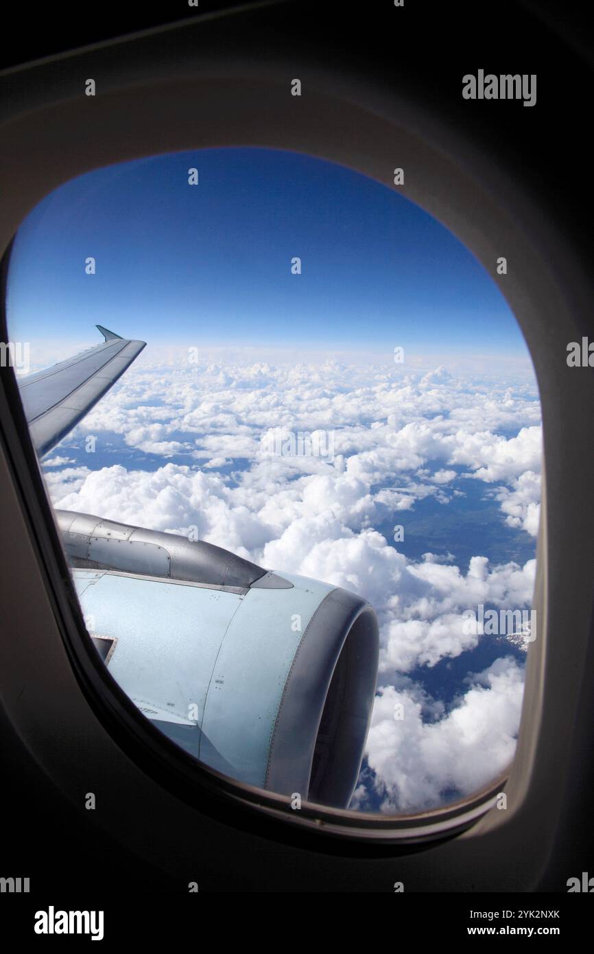 View through airplane window Stock Photo - Alamy