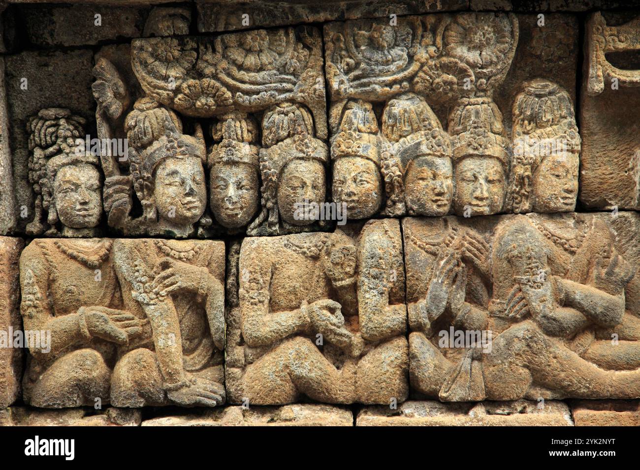 Indonesia, Java, Borobudur Temple, sculpture, stone carving, relief ...