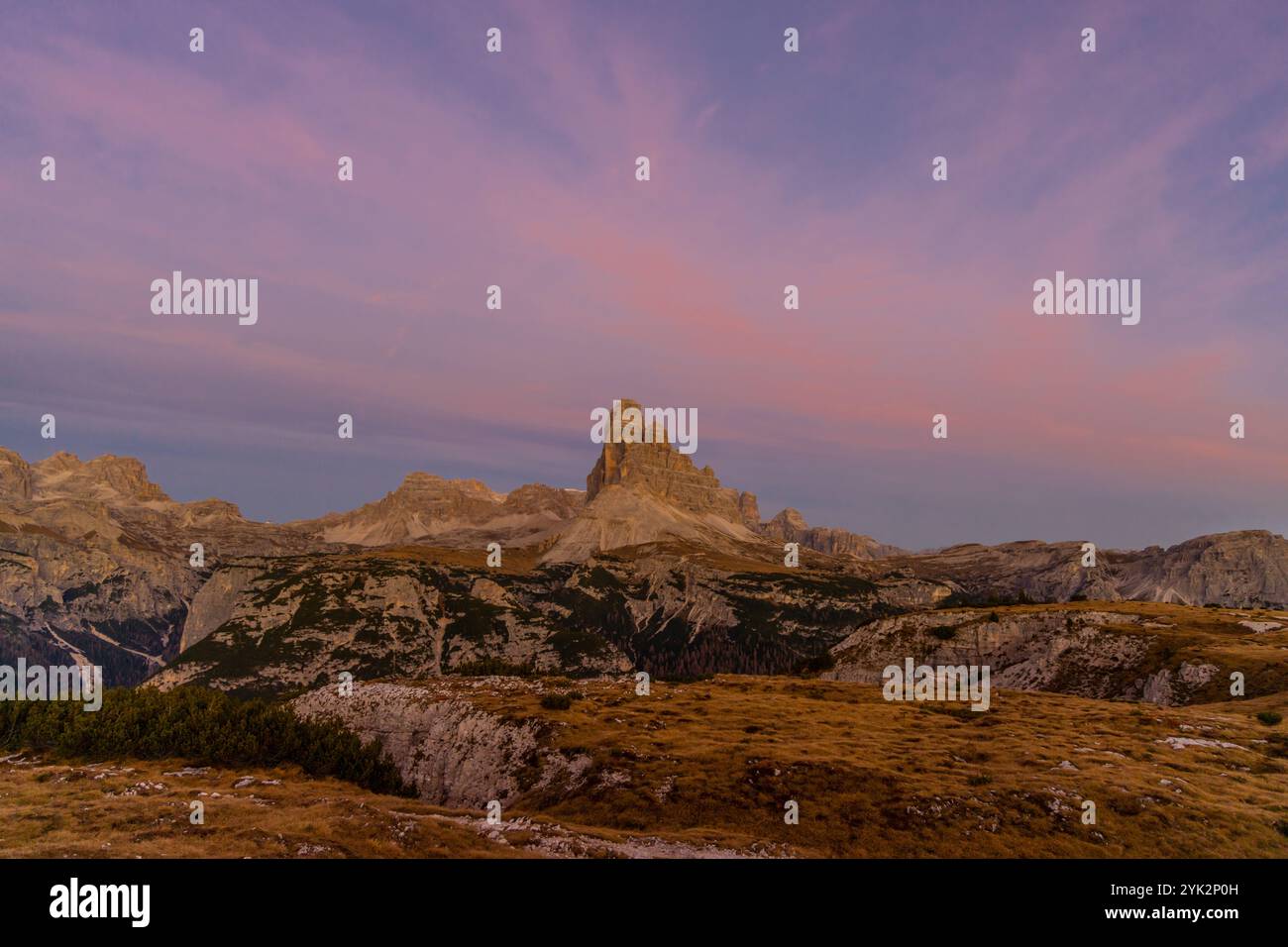Tre Cime di Lavaredo in the Dolomites popular mountain group known for ...
