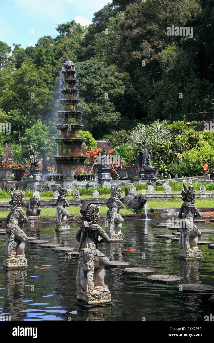 Indonesia, Bali, Tirtagangga, water palace, royal bathing pools Stock ...