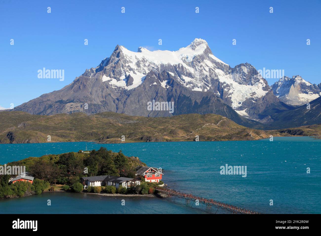 Chile,Magallanes,Torres del Paine,national park,Lago Pehoe,Hosteria ...
