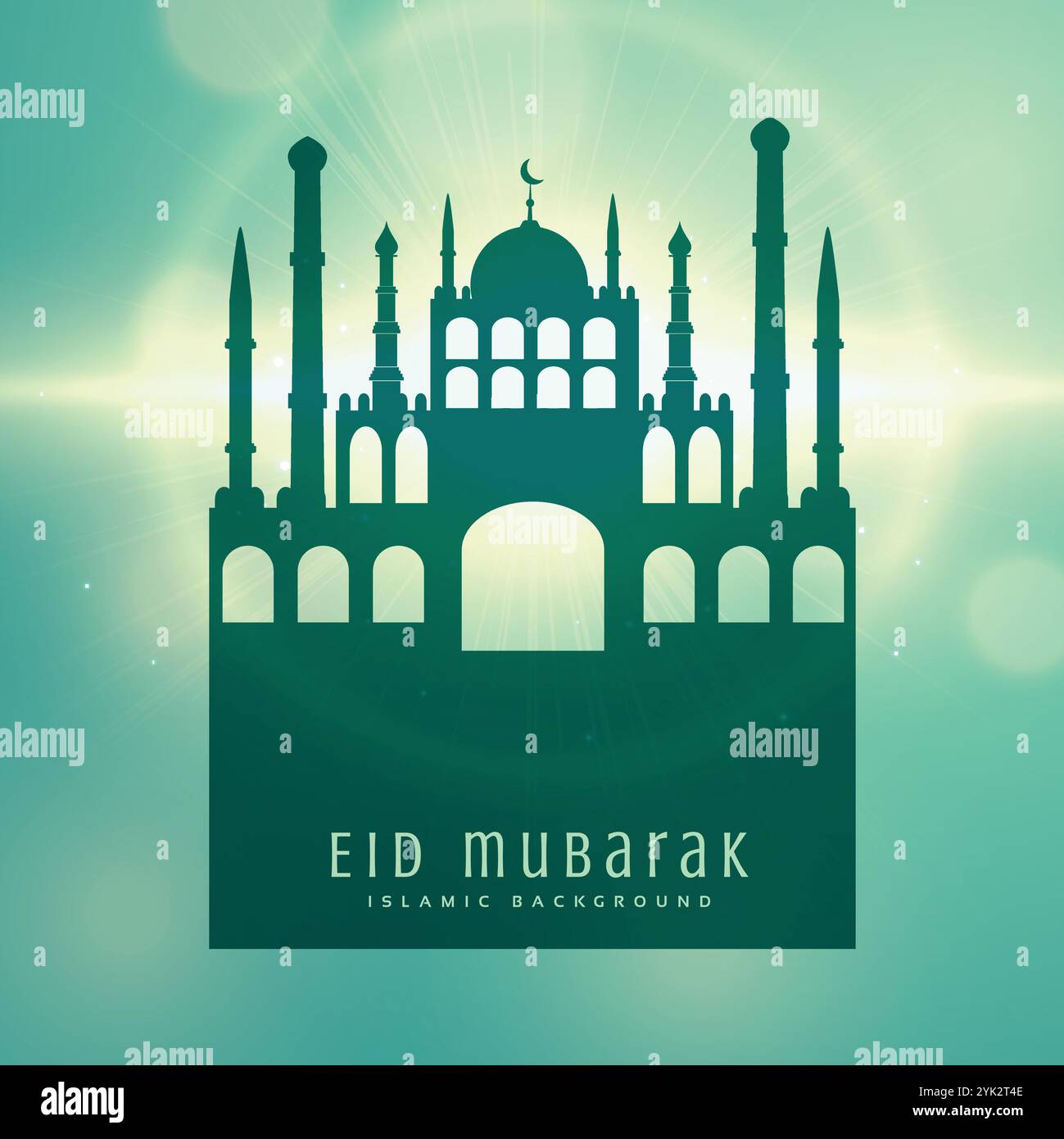 elegant muslim eid festival card design background Stock Vector Image ...