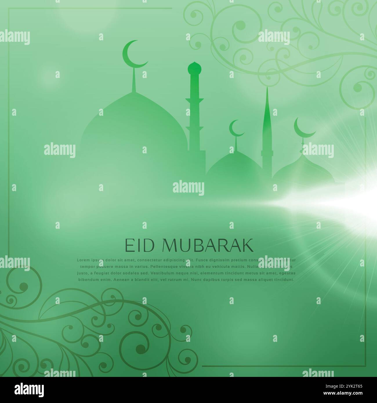 Elegant green ramadan islamic background Stock Vector Images - Alamy