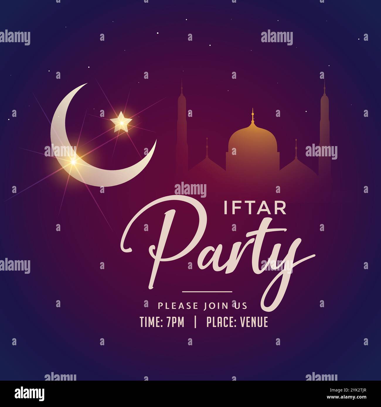 ramadan kareem iftar party background Stock Vector Image & Art - Alamy