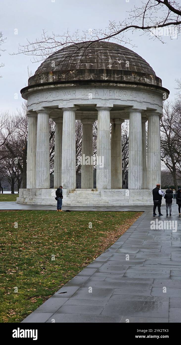 Washington DC-Feb 10, 2024: War Memorial, a circular, open-air, Doric ...