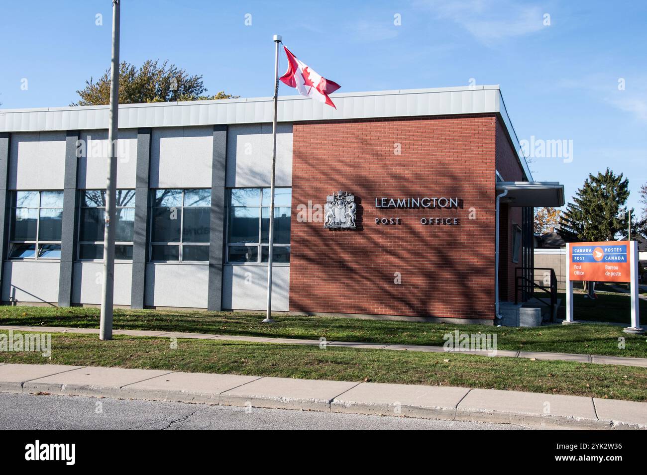 Post office on John Street in Leamington, Ontario, Canada Stock Photo ...