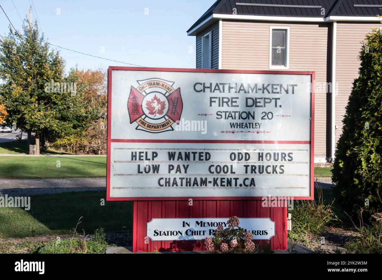 Fire station road sign hi-res stock photography and images - Alamy