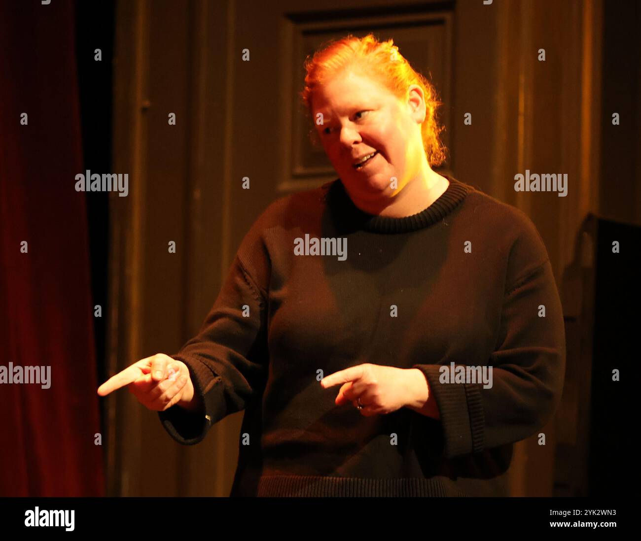Barkley Rafferty speaks during a conversation about Chef Tom Colicchio ...