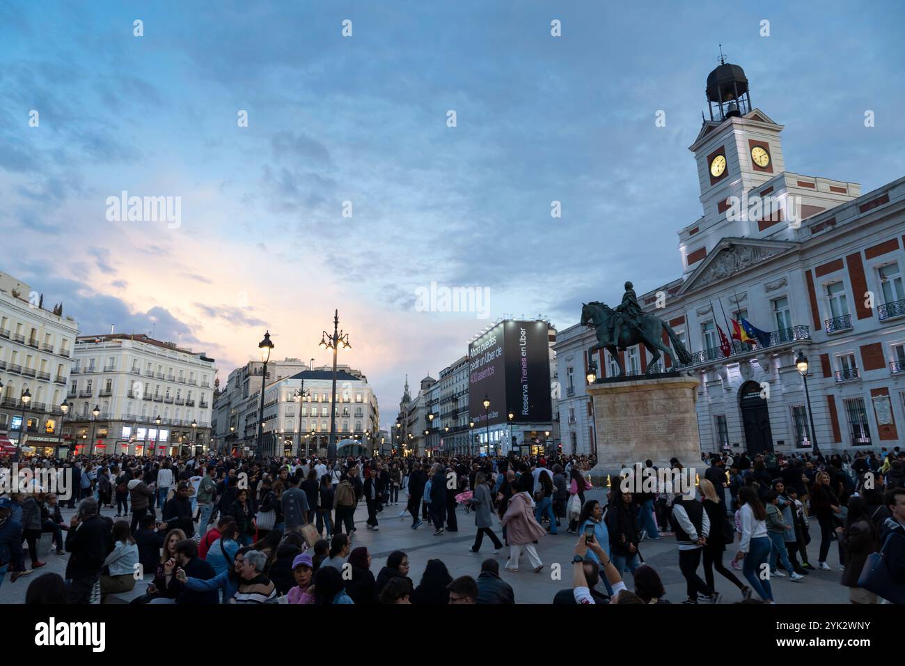 People gather in Puerta del Sol during the All Saints' Day holiday in ...