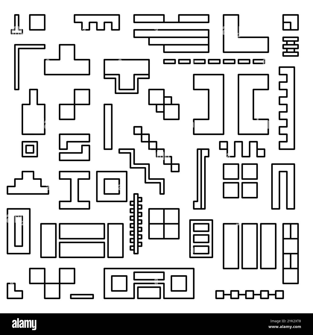 Minimalist abstract geometric design Black and White Stock Photos ...