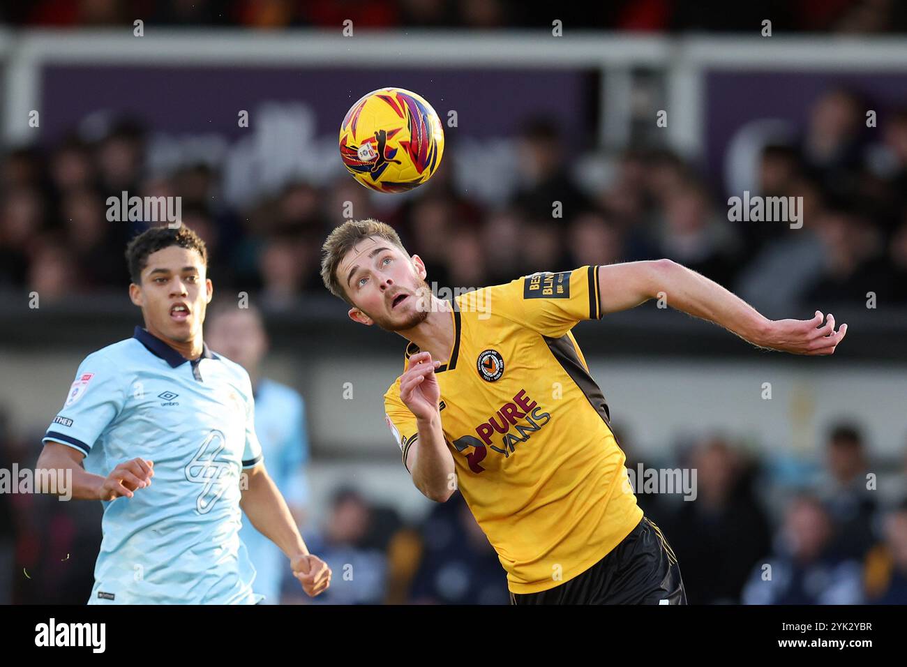 Newport, UK. 16th Nov, 2024. Matthew Baker of Newport County in action ...