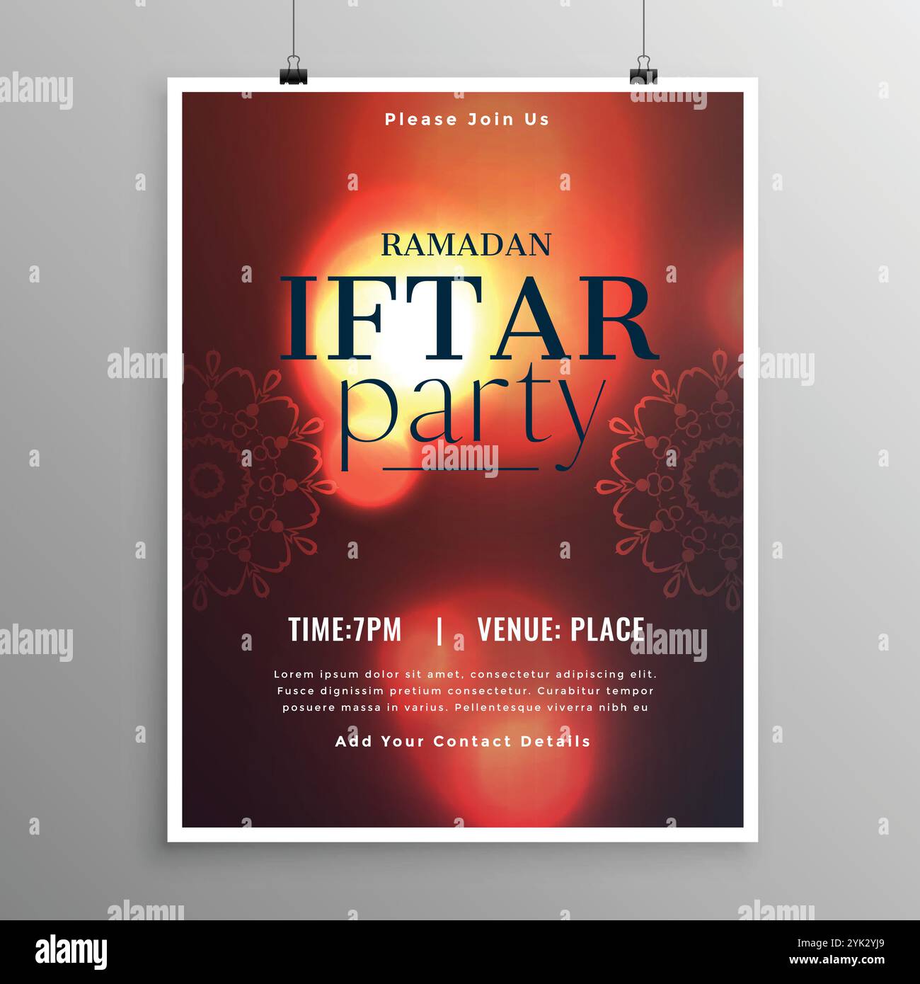 stylish iftar party invitation template Stock Vector Image & Art - Alamy