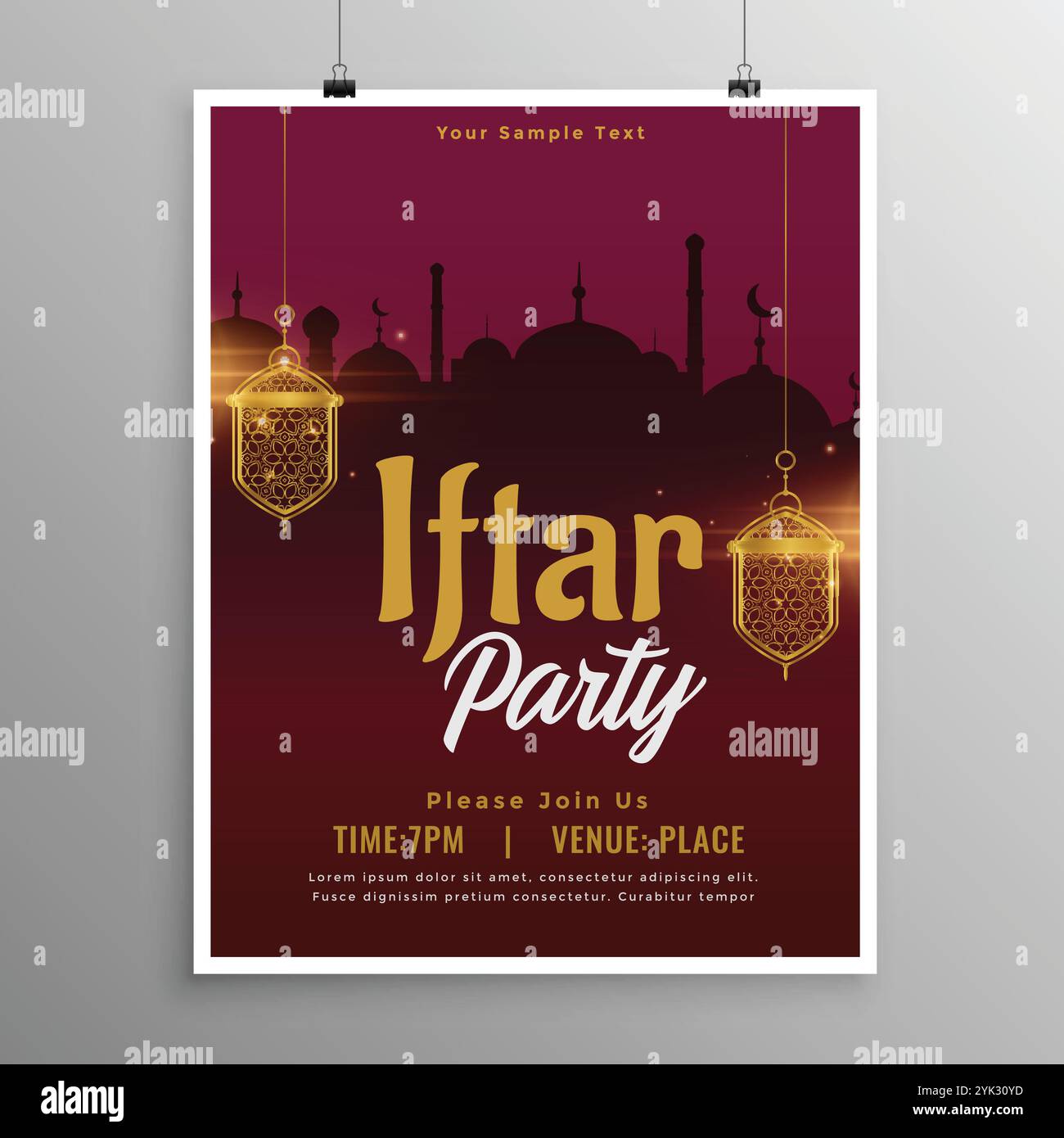 Ramadan iftar party invitation hi-res stock photography and images - Alamy