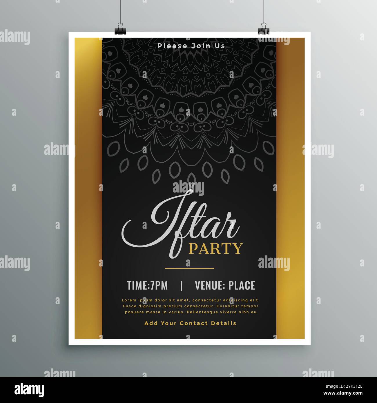 islamic iftar party invitatin flyer design Stock Vector Image & Art - Alamy