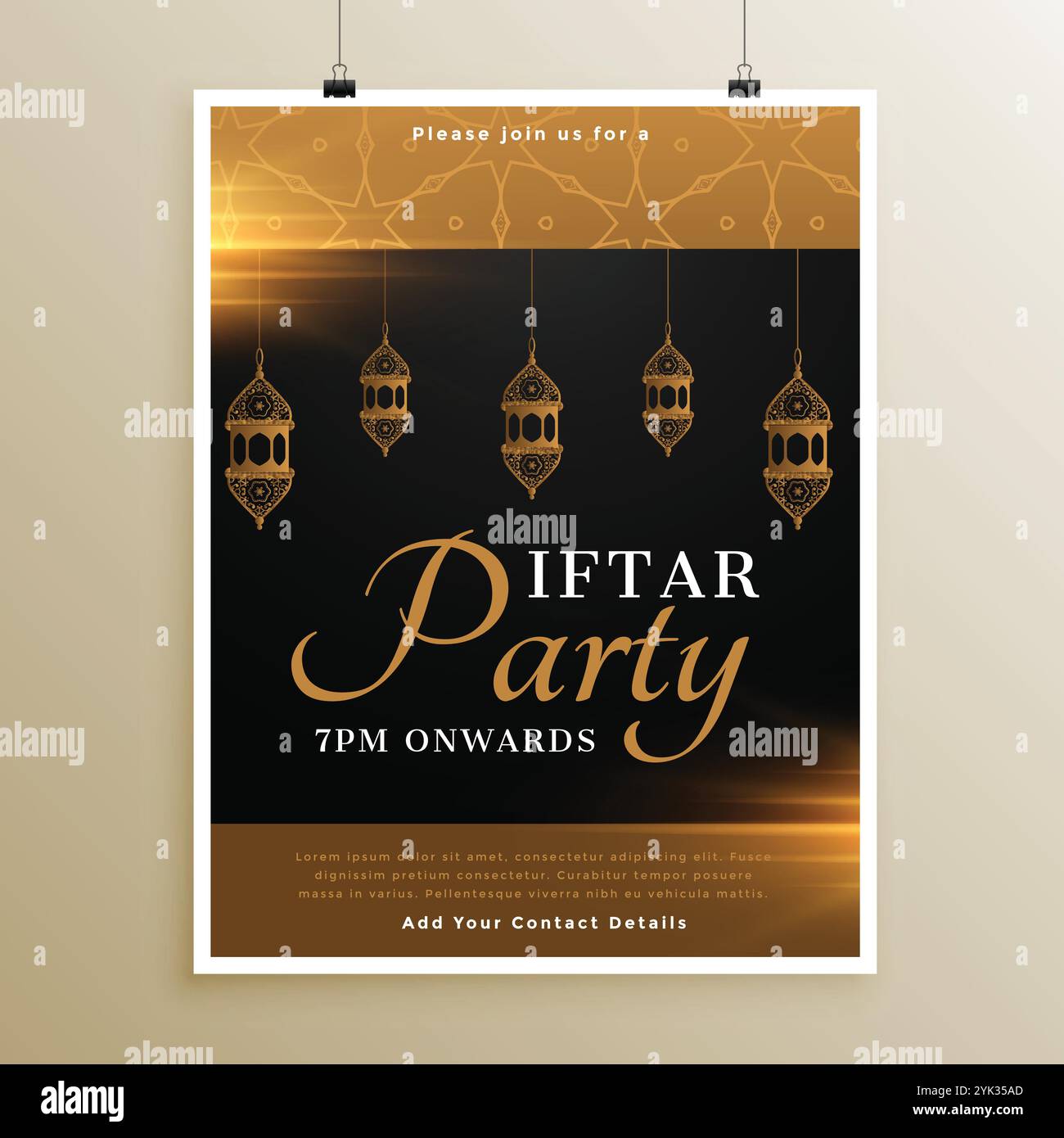 ramadan month iftar party invitation template Stock Vector Image & Art ...