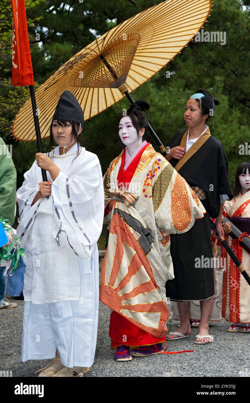 Participants in one of Kyoto's big three festivals called "Jidai ...