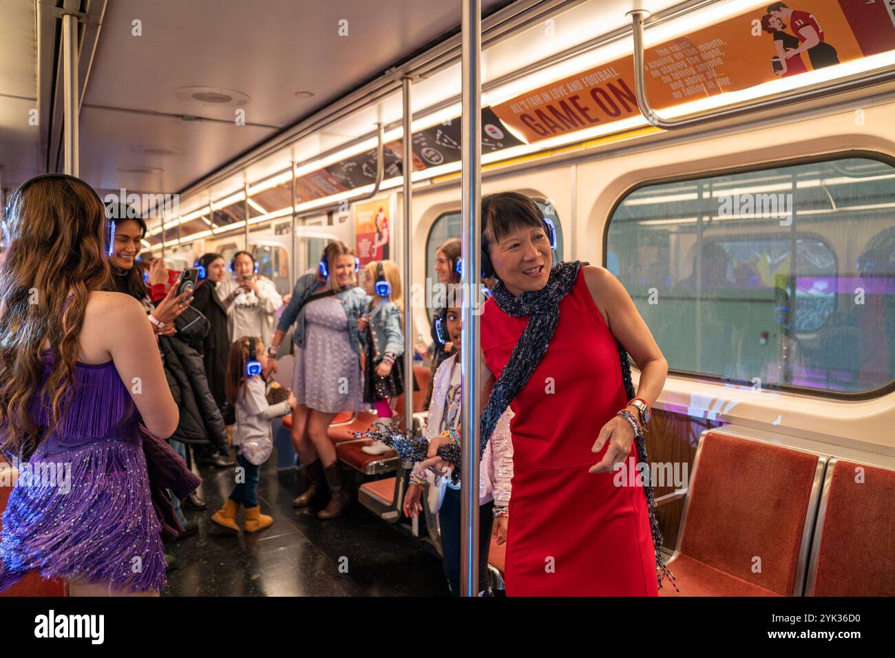 Toronto Mayor Olivia Chow dances on TTC train “Silent Dance Party” with ...