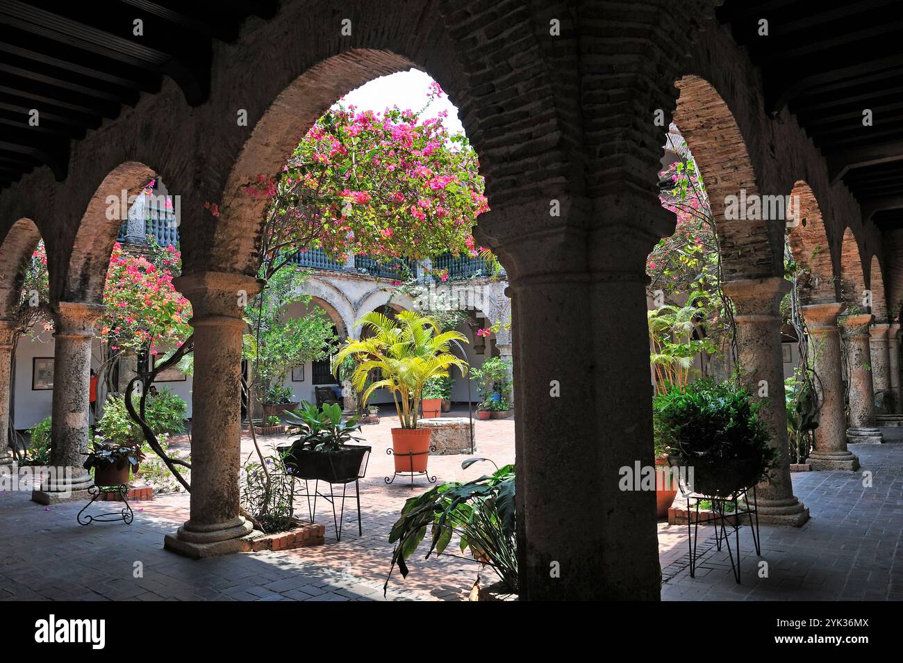 cloister of the "Convento de la Popa" (Convent of the Stern), Cartagena ...