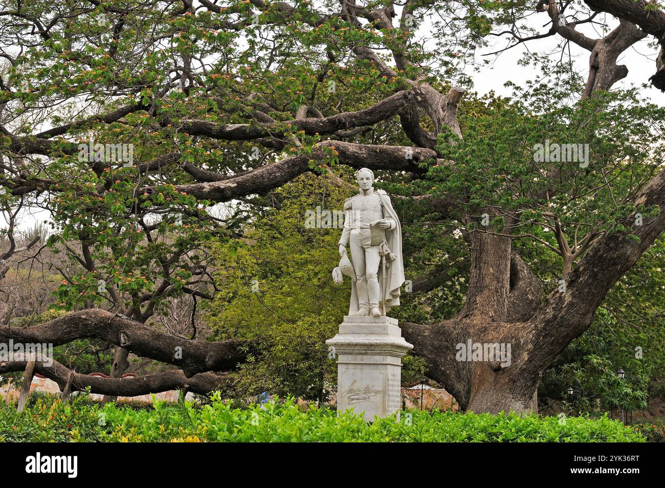 Statue of Simon Bolivar, Quinta de San Pedro Alejandrino, famous for ...
